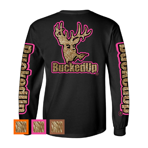 Bucked Up | BuckedUp Long Sleeve Black with Buckskin Logo – BuckedUp ...