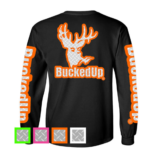 Bucked Up | BuckedUp Long Sleeve Black with Diamond Plate Logo ...